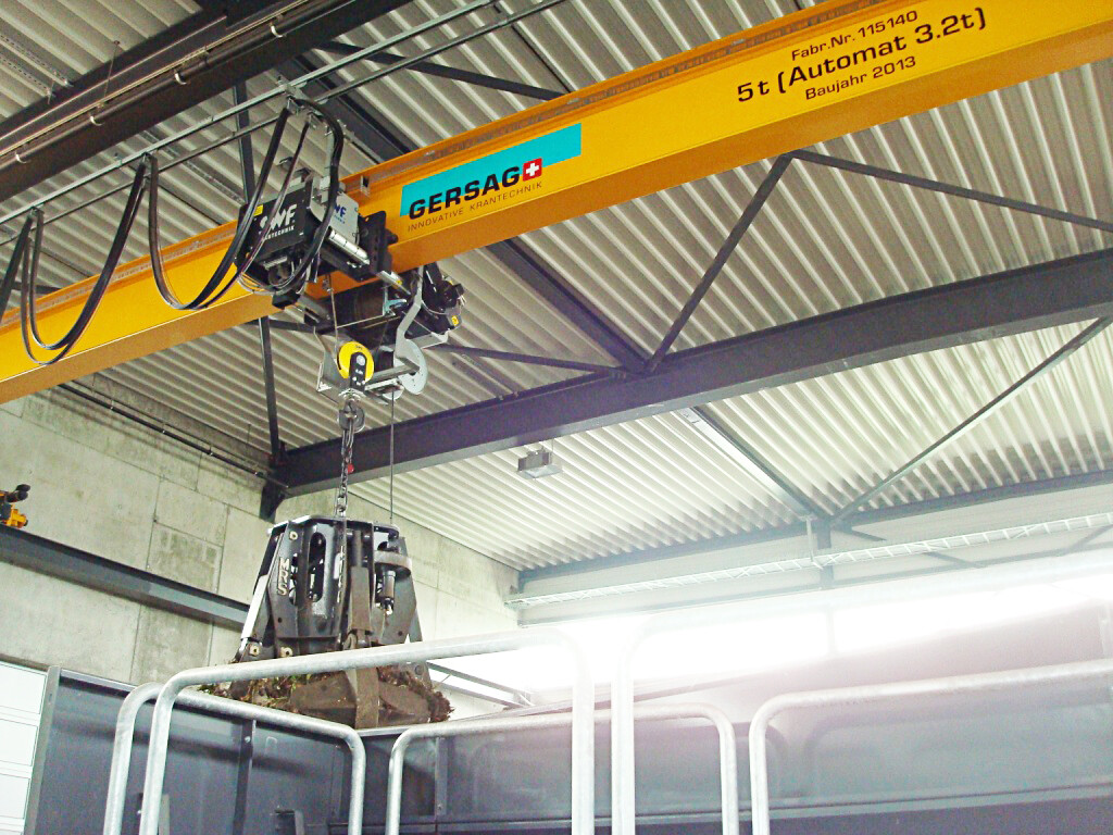 Vollautomatischer Greiferkran | GERSAG Krantechnik AG - Reiden - Schweiz
